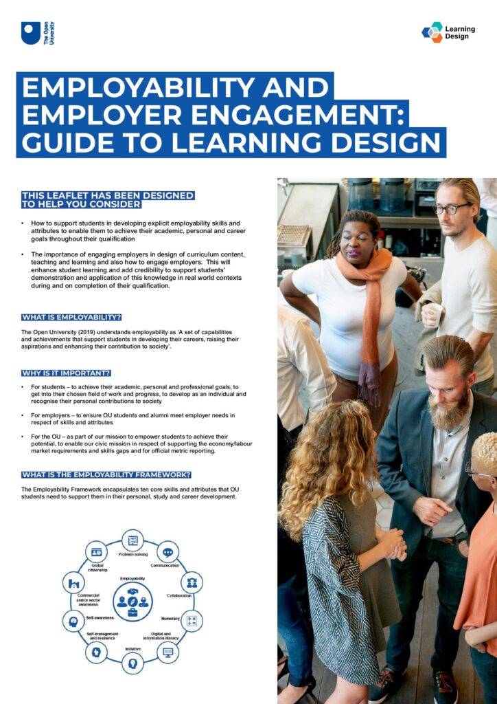 Building aspirations: embedding employability into learning design – OU ...